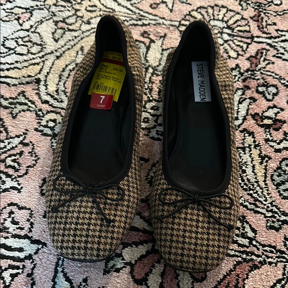 Steve Madden | Shoes | Nwob Elegant Brown Houndstooth Womens Shoes ...
